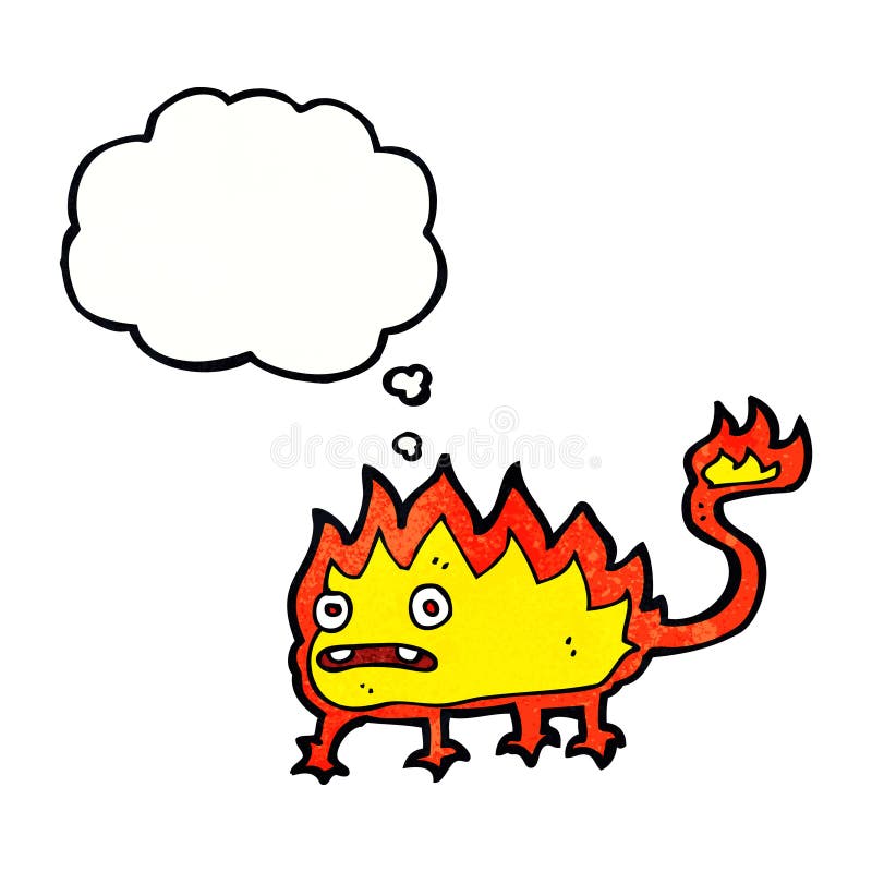 Retro Cartoon Little Fire Monster Stock Illustrations – 140 Retro ...