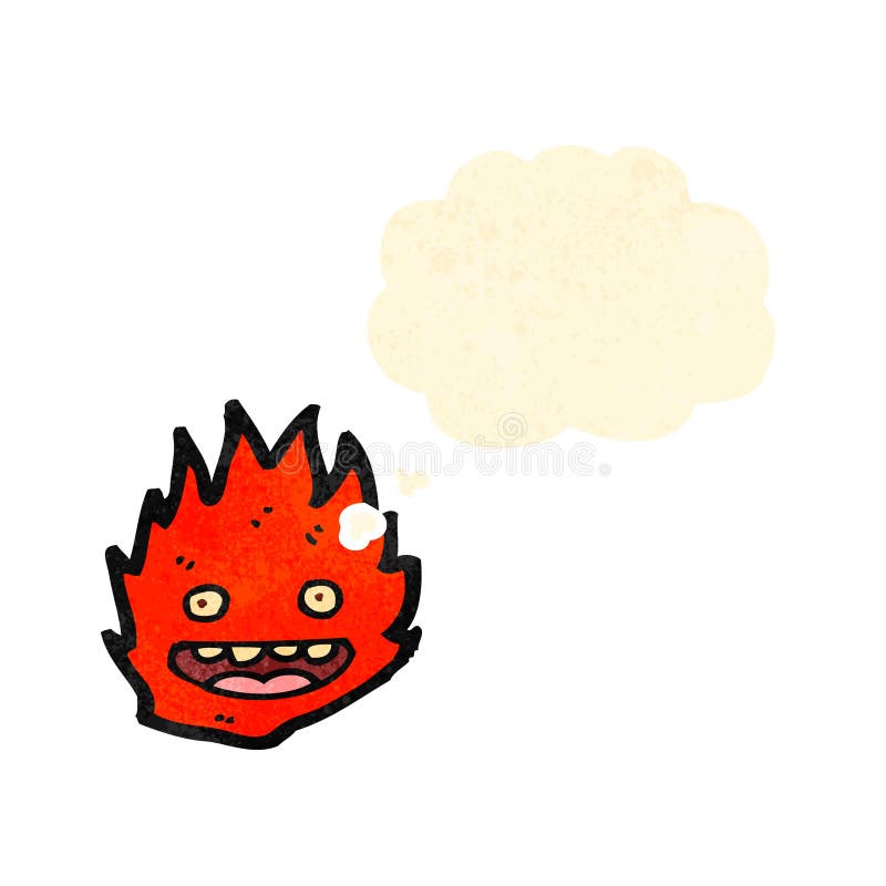 Cartoon Little Flame Creature Stock Vector - Illustration of cute ...