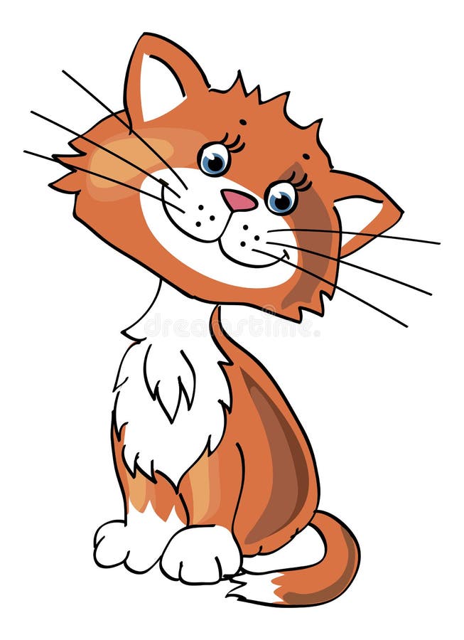 Cartoon little kitten stock vector. Illustration of animal - 28596990