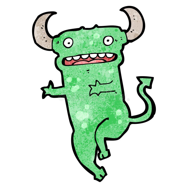 Cartoon little monster stock vector. Illustration of creature - 38063854