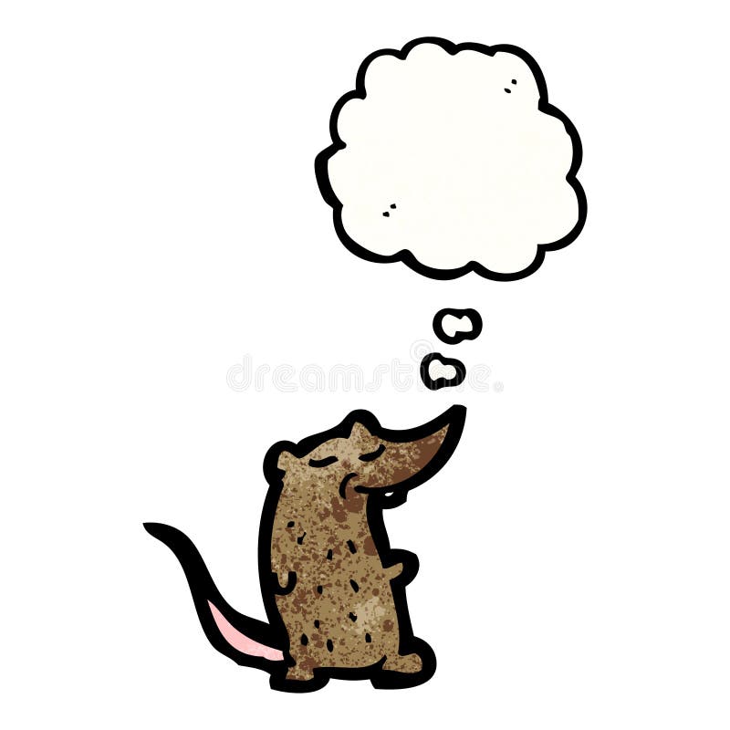 Cartoon little mouse stock vector. Illustration of thinking - 38049010