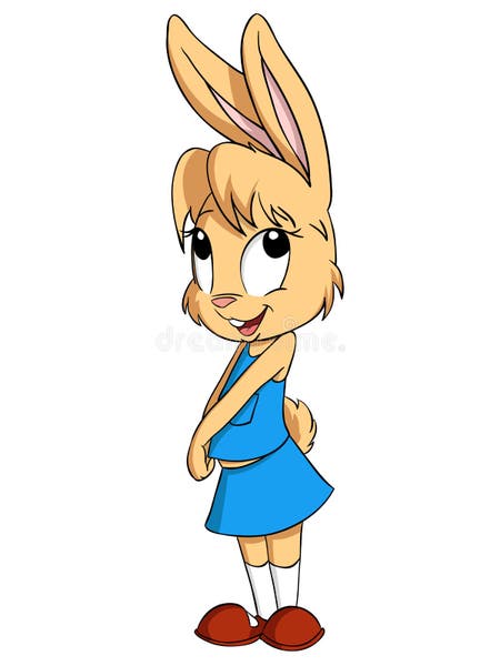 Cartoon Girl Blue Eyes Brown Hair Stock Illustrations 718 Cartoon