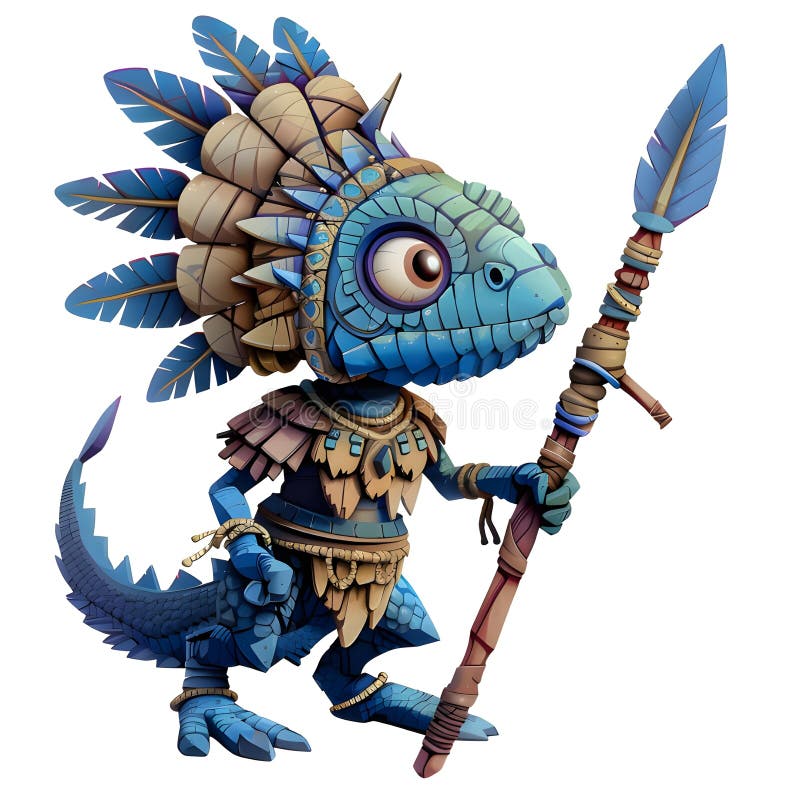 Cartoon Lizard Man Isolated Stock Illustration - Illustration of shiny ...