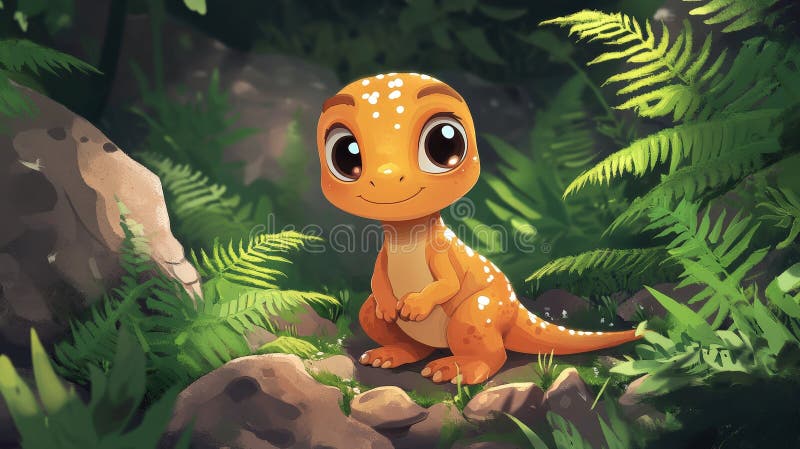 Cartoon Lizard Small. Selective Focus Stock Photo - Image of mascot ...