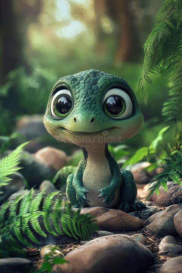 Cartoon Lizard Small. Selective Focus Stock Photo - Image of lizard ...