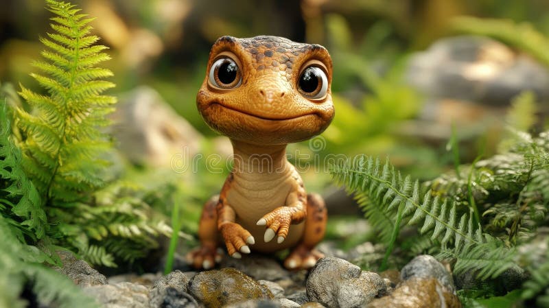 Cartoon Lizard Small. Selective Focus Stock Image - Image of dinosaur ...
