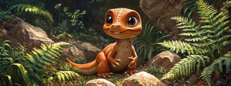 Cartoon Lizard Small. Selective Focus Stock Photo - Image of mascot ...