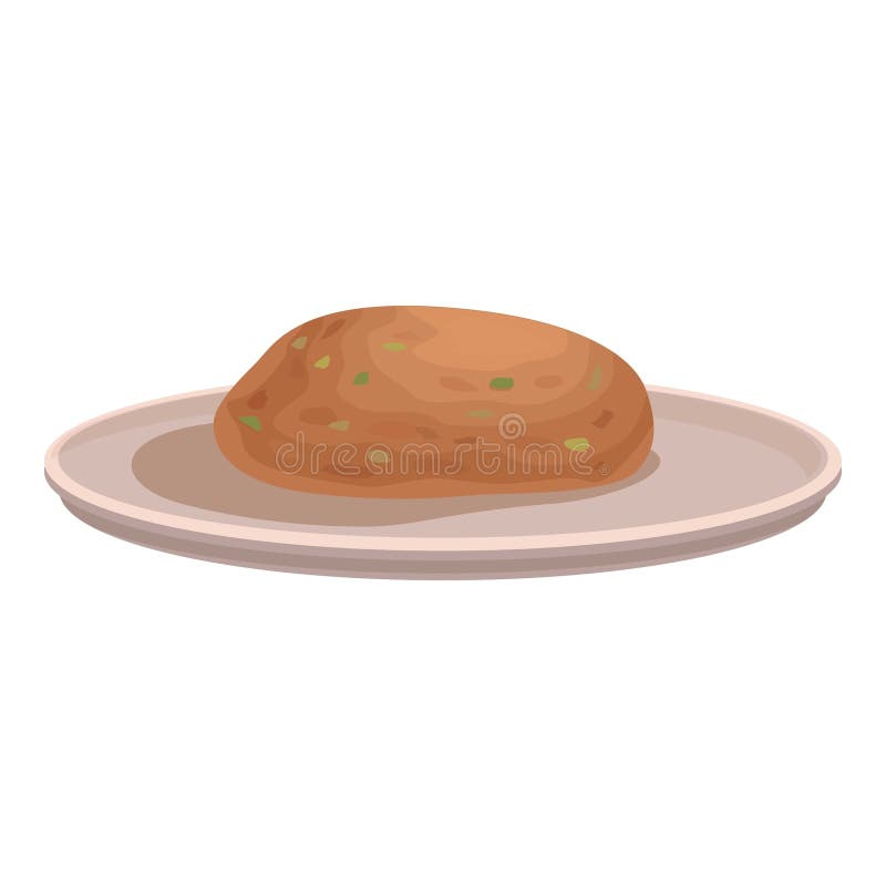 Cartoon Loaf of Bread on Plate Stock Vector - Illustration of graphic ...