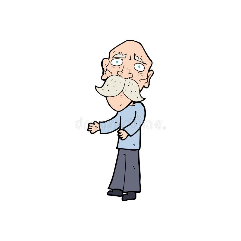 Cartoon lonely old man stock vector. Illustration of simple - 37032063