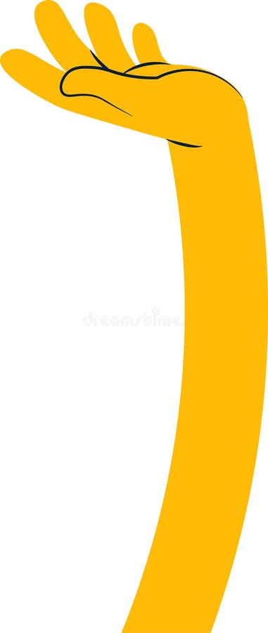 Cartoon Long Stretched Hand Stock Illustration - Illustration of drawn ...
