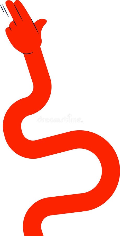 Cartoon Long Stretched Hand Stock Illustration - Illustration of drawn ...