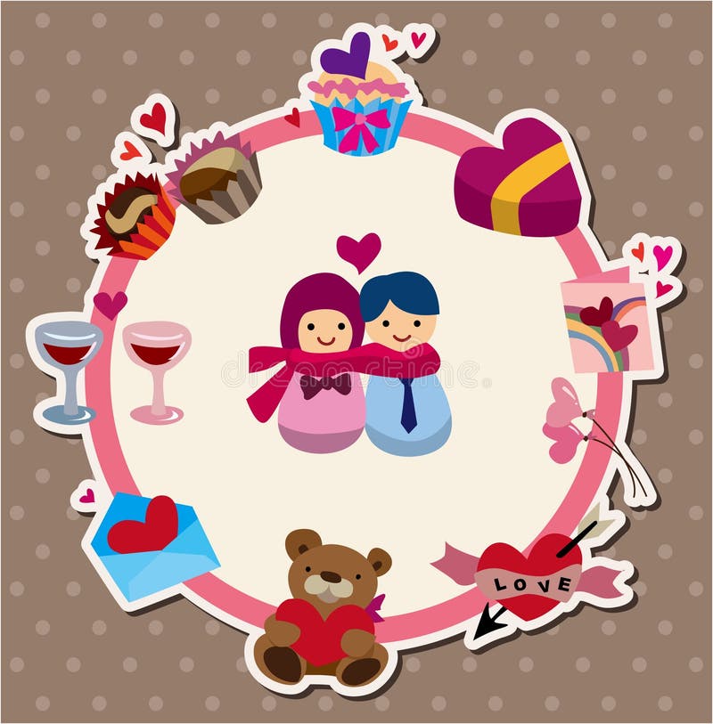 Cartoon love card stock vector. Illustration of doodle - 17635001