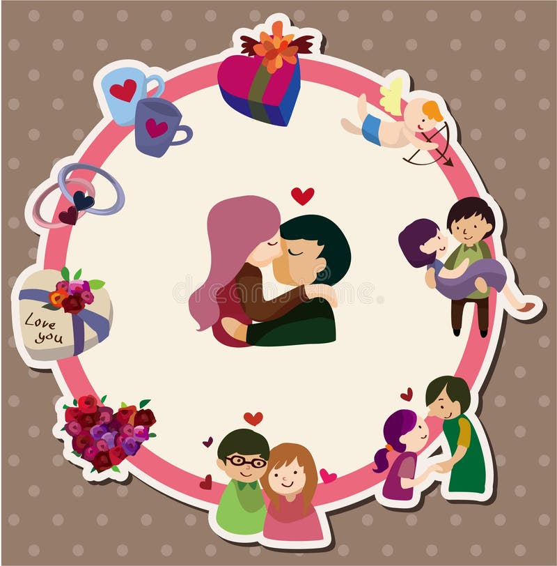 Cartoon love card stock vector. Illustration of doodle - 21059151