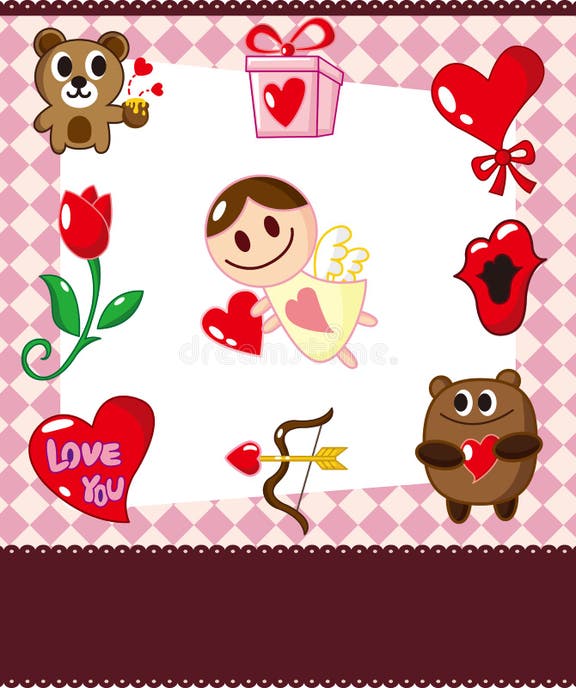 Cartoon love card stock vector. Illustration of cartoon - 21271799