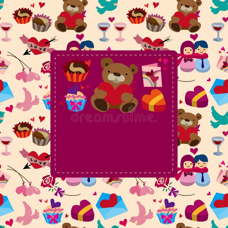 Cartoon love card stock vector. Illustration of flower - 23593373