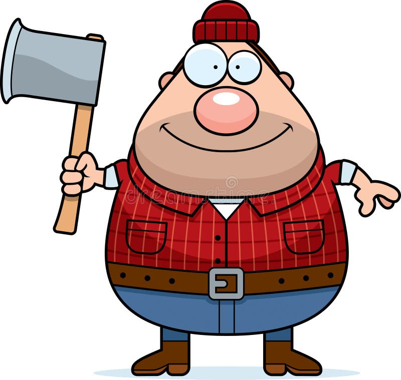 Happy Cartoon Lumberjack stock vector. Illustration of clip - 51128850
