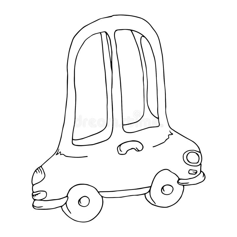 Cartoon Machine. Cartoon Car Hand Drawn. Vector Illustration Stock ...