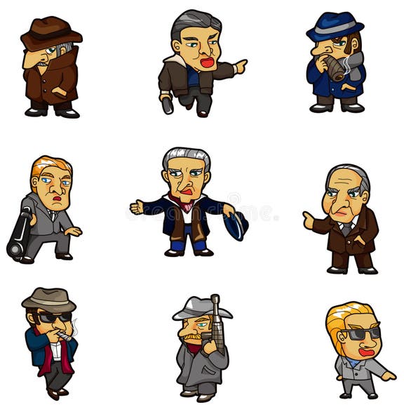 Cartoon mafia icon stock vector. Illustration of object - 18342074