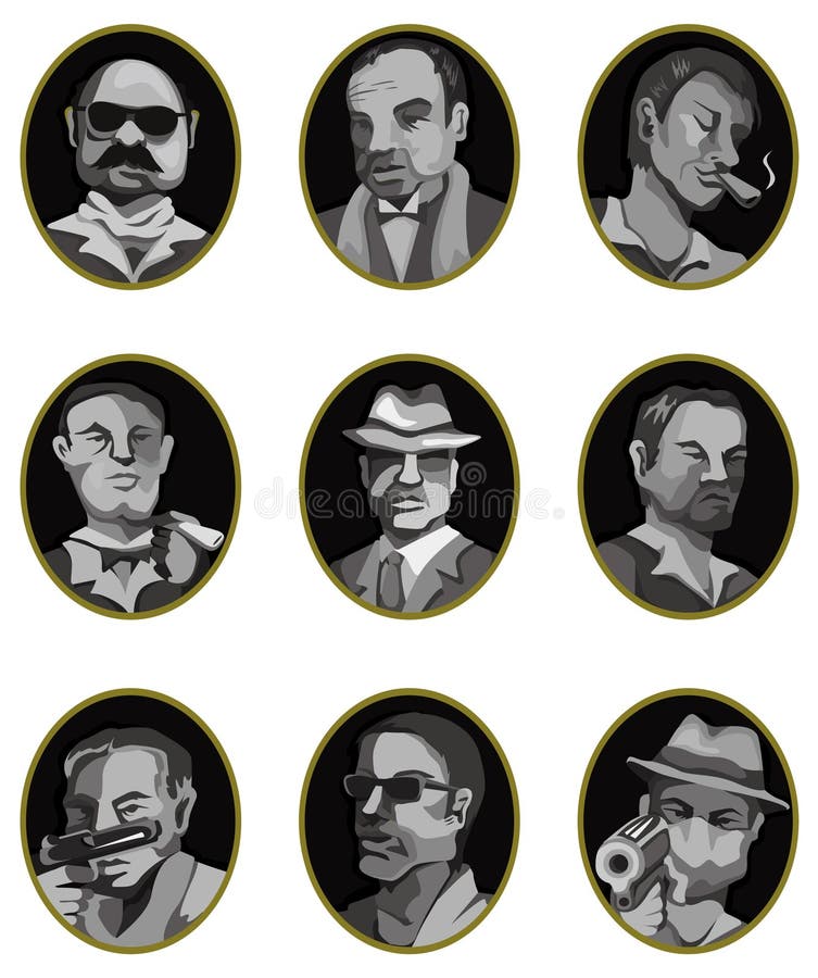 Cartoon mafia icon stock vector. Illustration of clip - 18325738