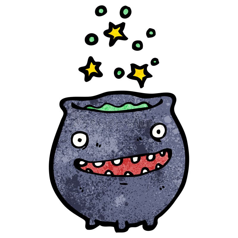 Cartoon magic cauldron stock vector. Illustration of grunge - 38067975