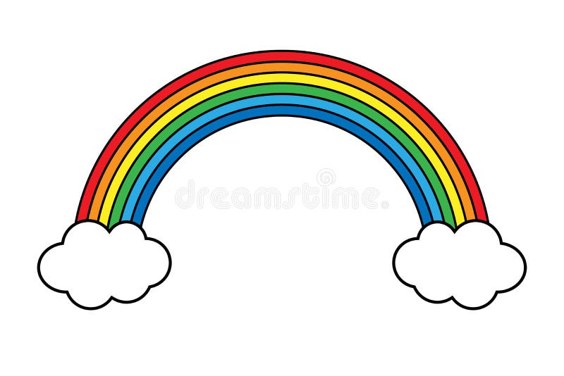 Cartoon Magic Rainbow for Kids Stock Vector - Illustration of fabric ...