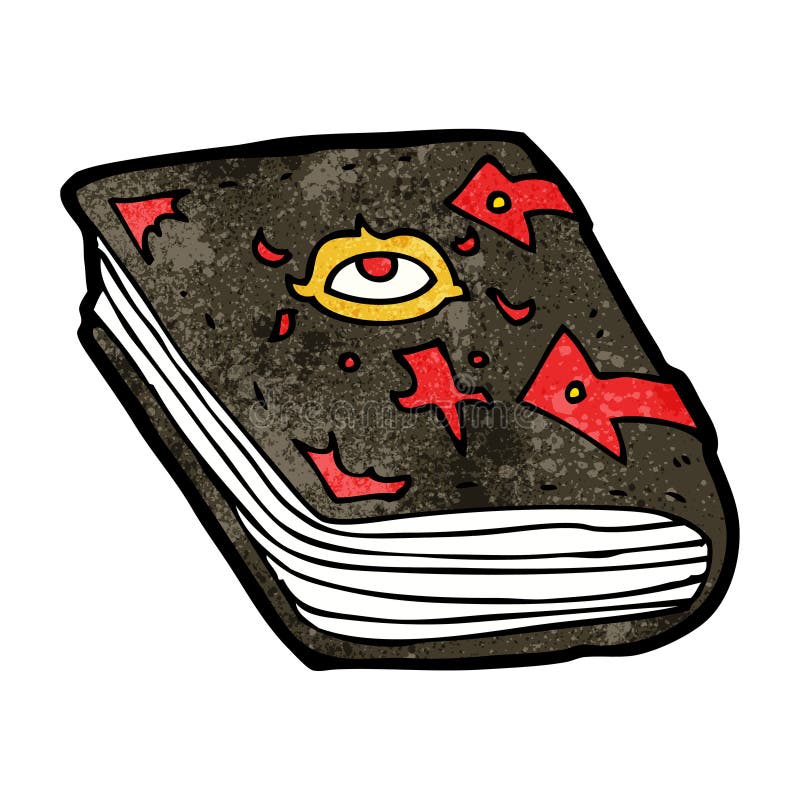 Cartoon magic spell book stock illustration. Illustration of wizard ...