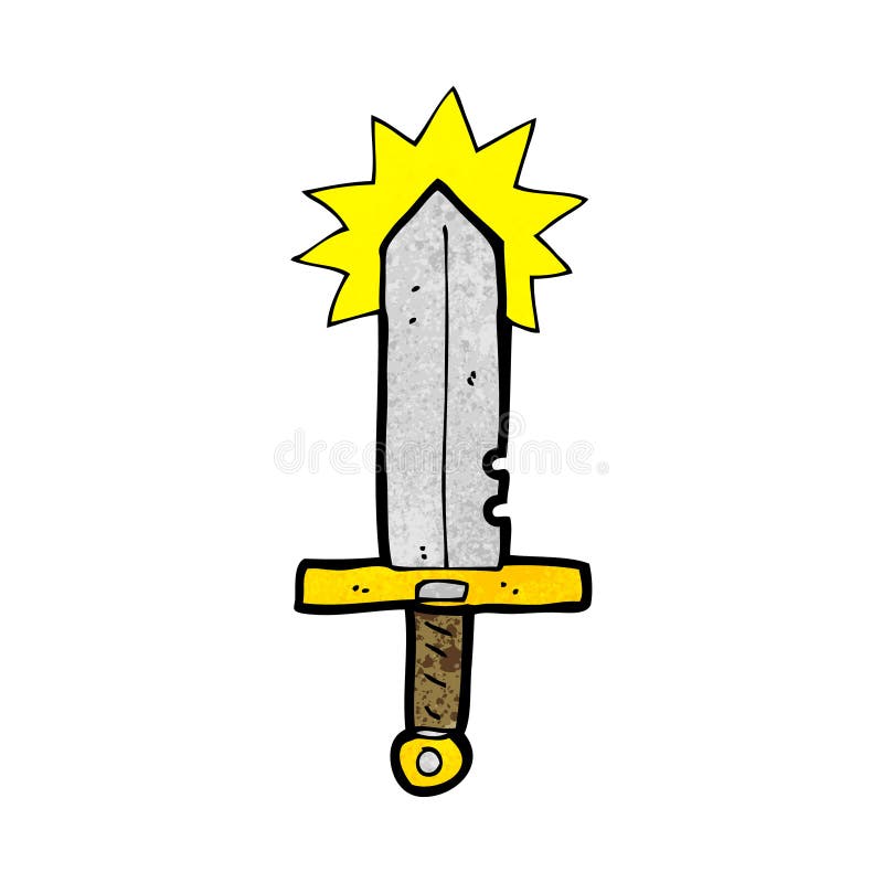 Cartoon magic sword stock illustration. Illustration of artwork - 38072765