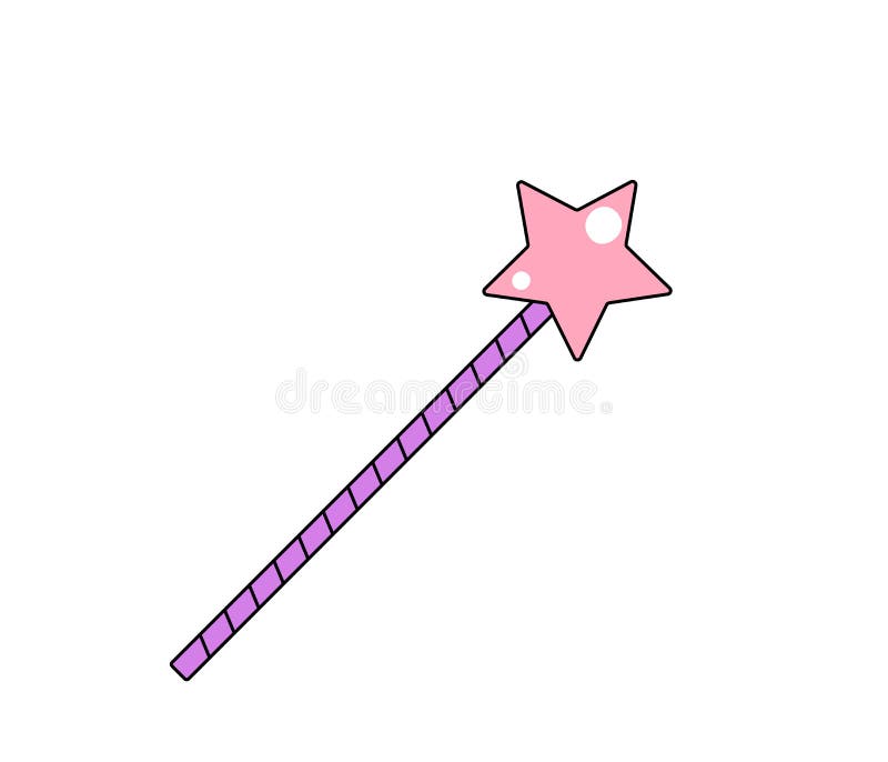 Cartoon Magic Wand Vector Background. Cool Patch Illustration Stock ...