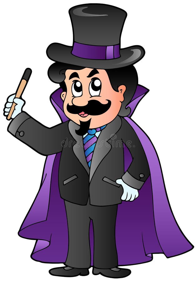 Cartoon Magician stock illustration. Illustration of male - 6455550