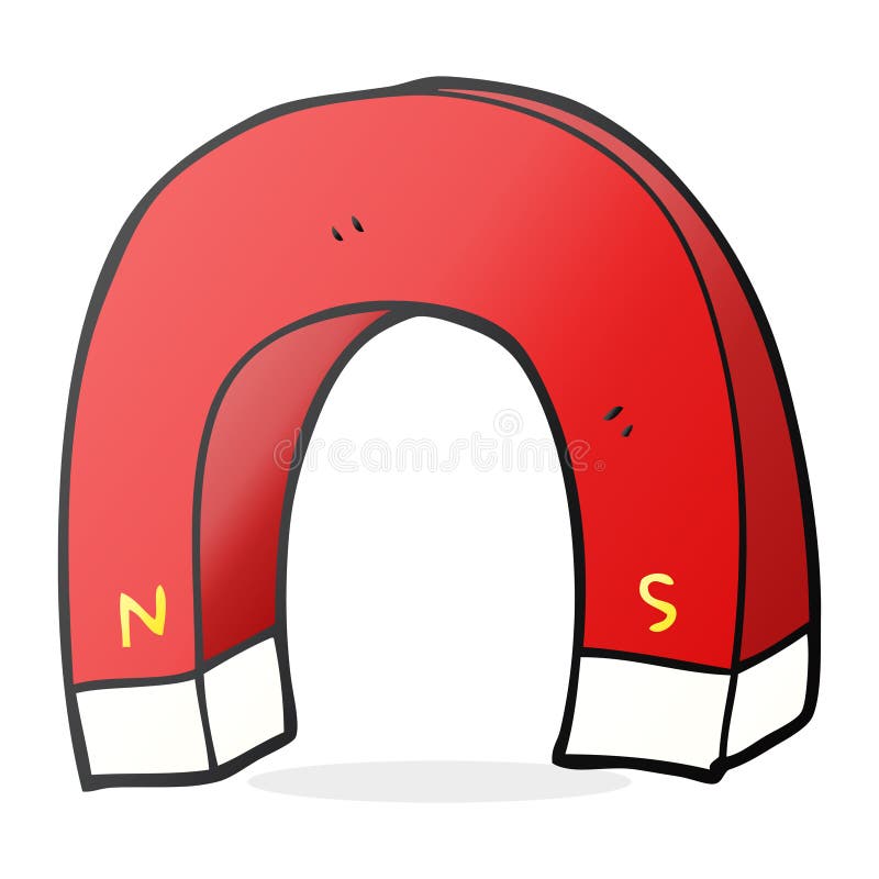Cartoon magnet stock image. Image of magnet, retro, drawing - 256934205
