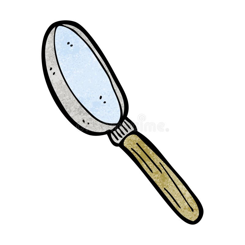 Cartoon magnifying glass stock vector. Illustration of retro - 38042404