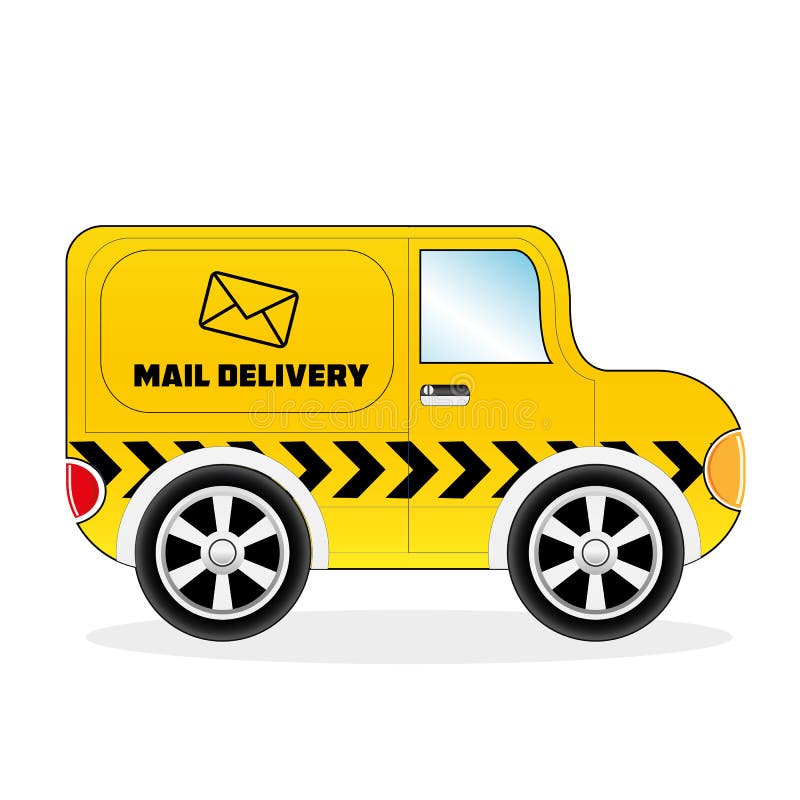 Cartoon Delivery Van stock vector. Illustration of urban - 57533484