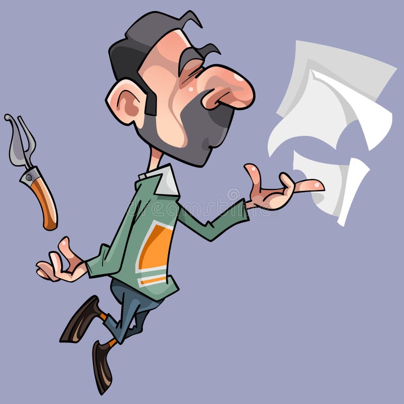 Male Poet Writing a Quill on Sheet of Paper, Hobby or Profession ...