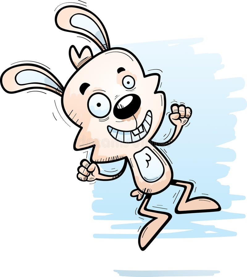 Cartoon Male Rabbit Jumping Stock Vector - Illustration of sketch ...