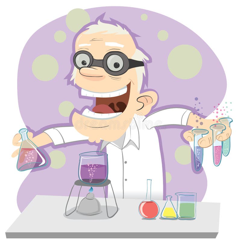 Cartoon male scientist. stock vector. Illustration of research - 92085554