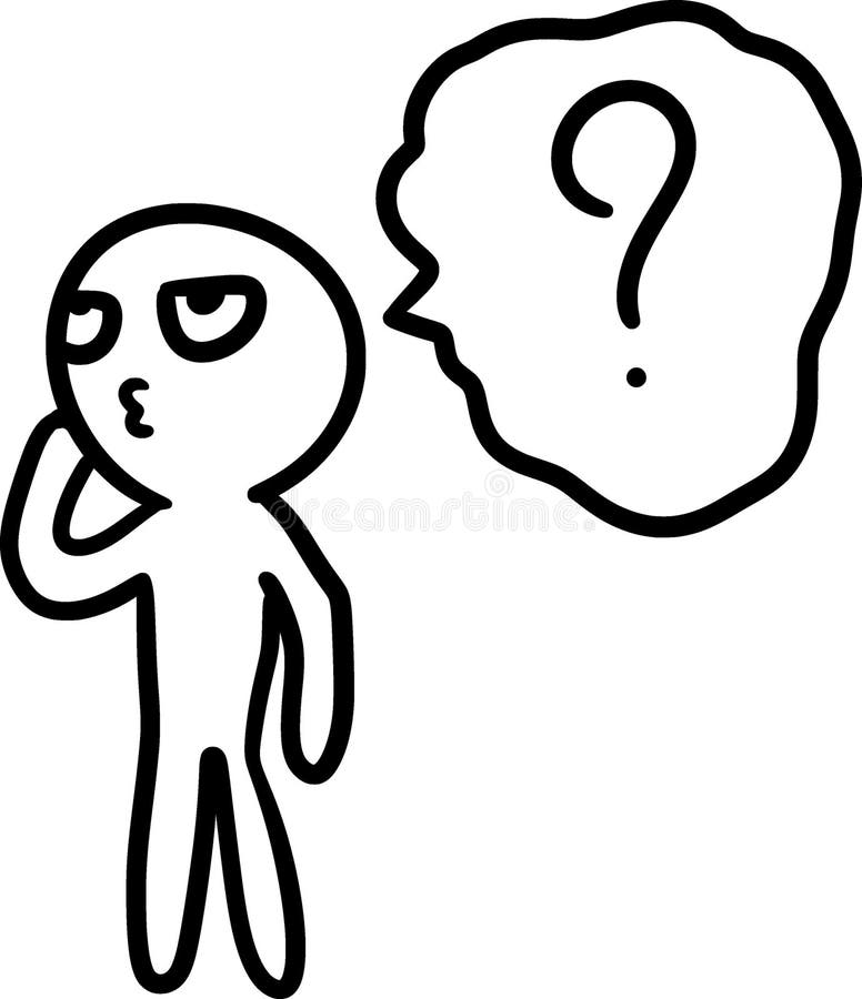 Cartoon Man Asking Question Stock Illustration - Illustration of human ...