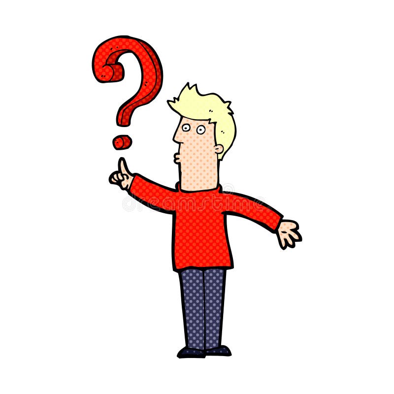 Cartoon Man Asking Question Stock Illustration - Illustration of quirky ...