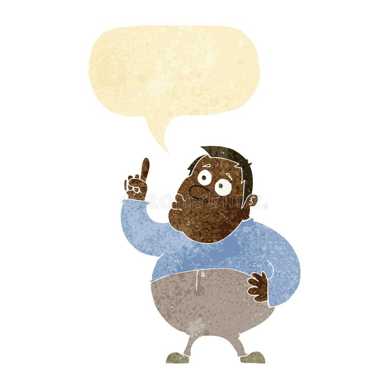 Cartoon Man Asking Question with Speech Bubble Stock Illustration ...