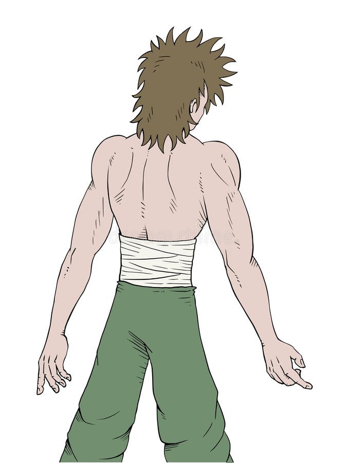 Cartoon man back stock vector. Illustration of cute - 333201379