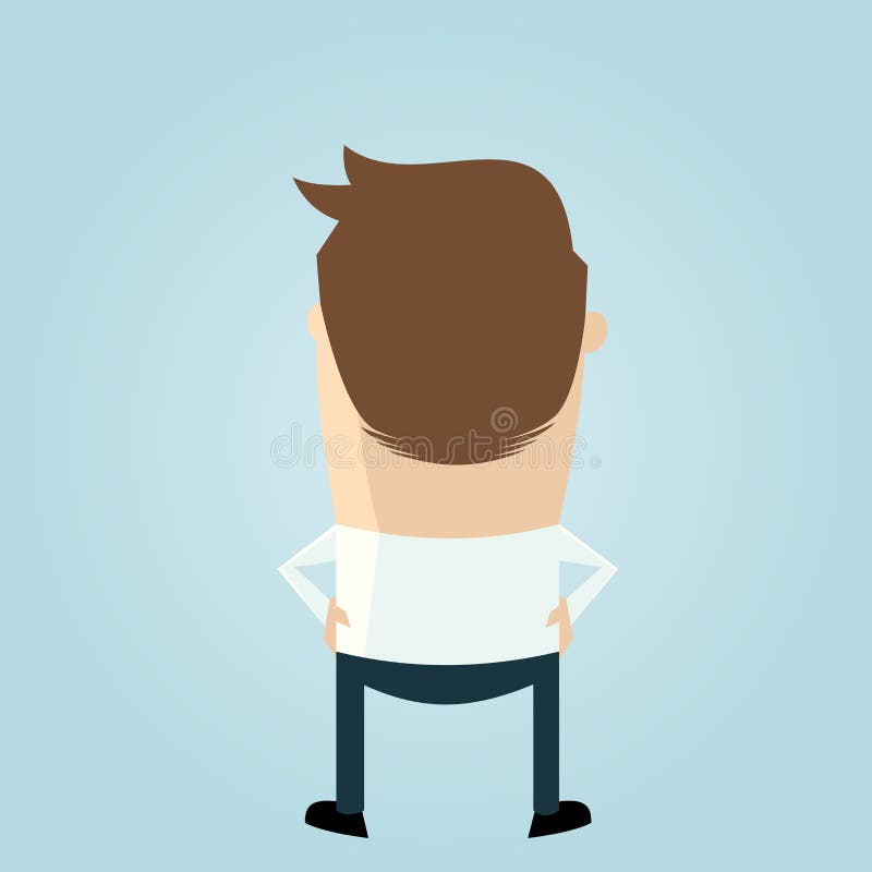 Cartoon man backside stock vector. Illustration of graphic - 33937754