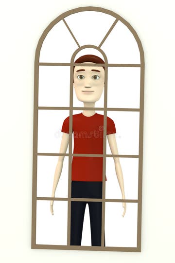 Cartoon Man Behind Window Stock Illustrations – 249 Cartoon Man Behind ...