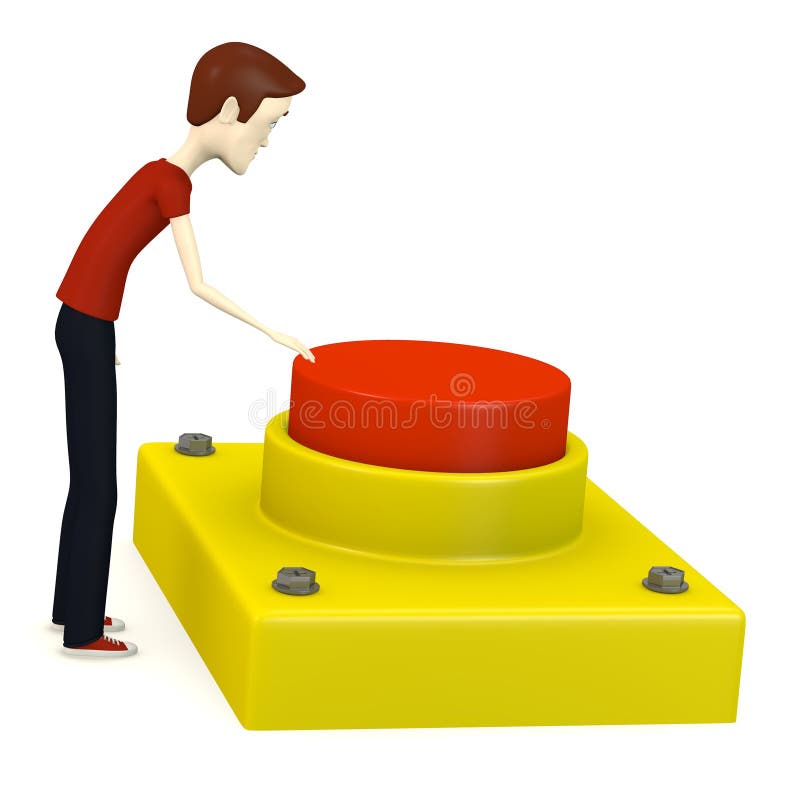 Cartoon Big Red Button Stock Illustrations – 386 Cartoon Big Red Button ...