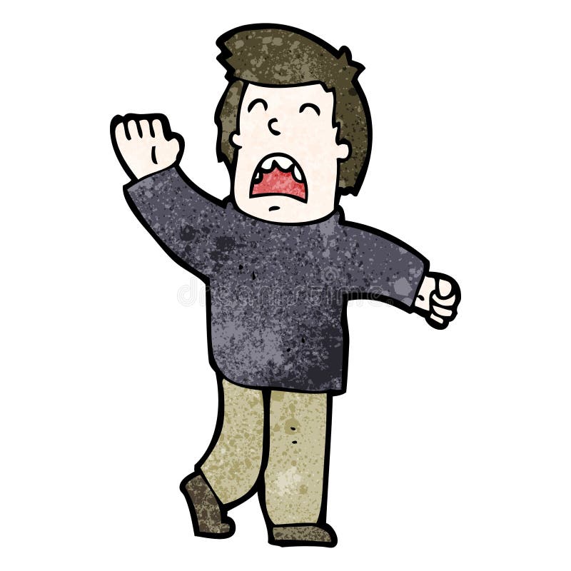 Cartoon man calling out stock vector. Illustration of male - 38069516