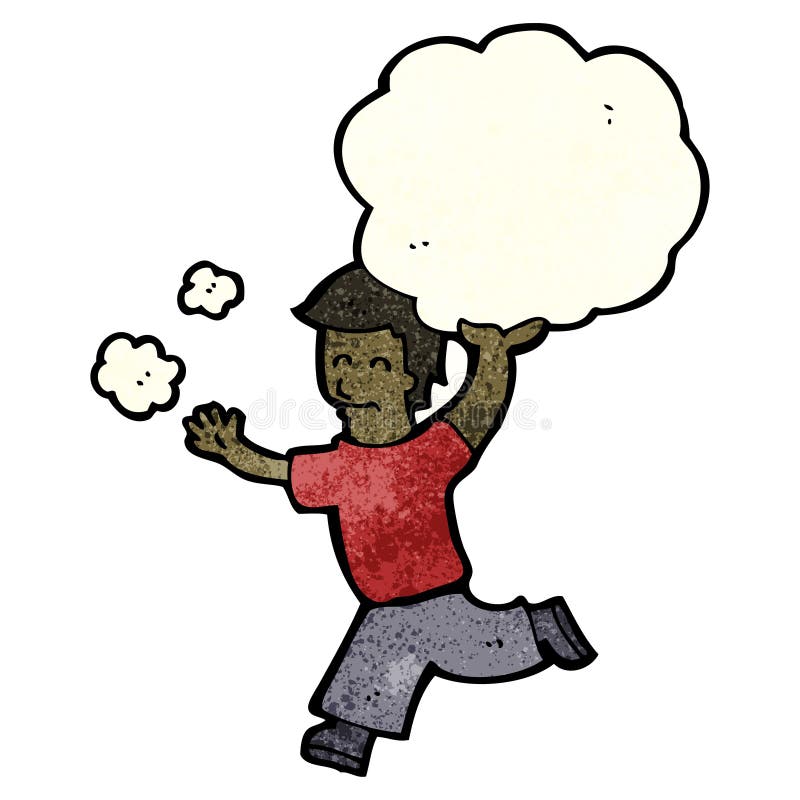 Cartoon man carrying cloud stock vector. Illustration of cloud - 38060636