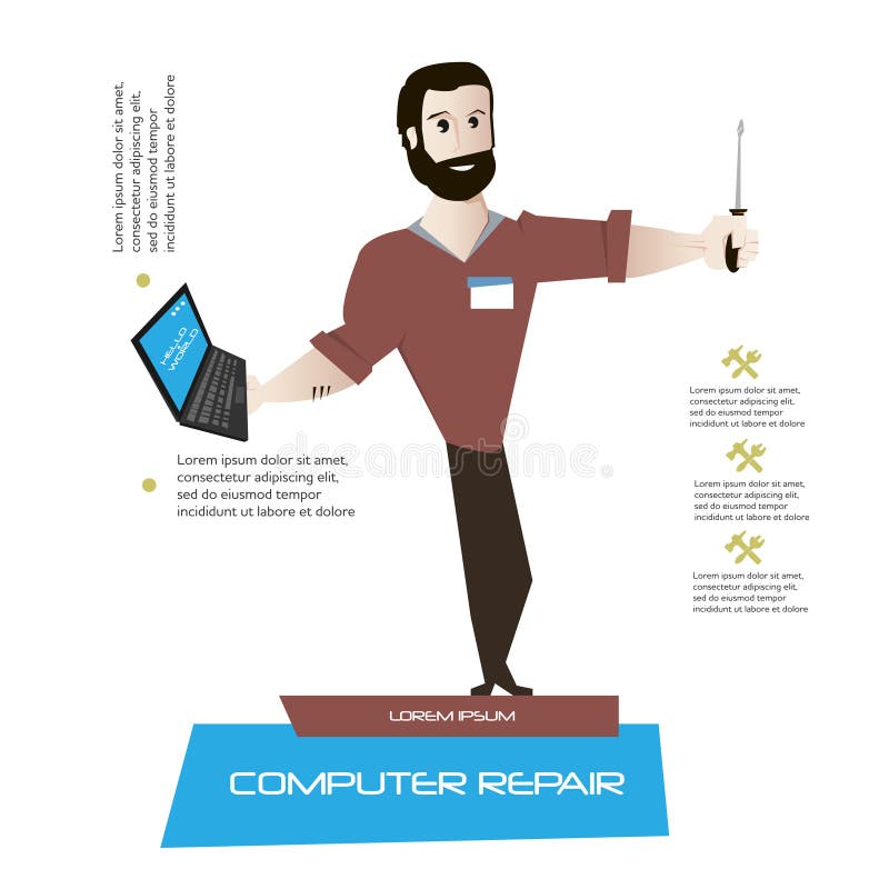 Computer Repair Poster Stock Illustrations – 618 Computer Repair Poster ...