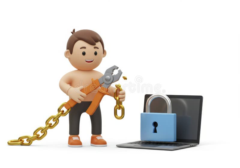 Cartoon Computer Security Stock Illustrations – 22,874 Cartoon Computer ...