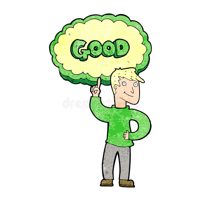 Cartoon man doing good stock illustration. Illustration of good - 52970848