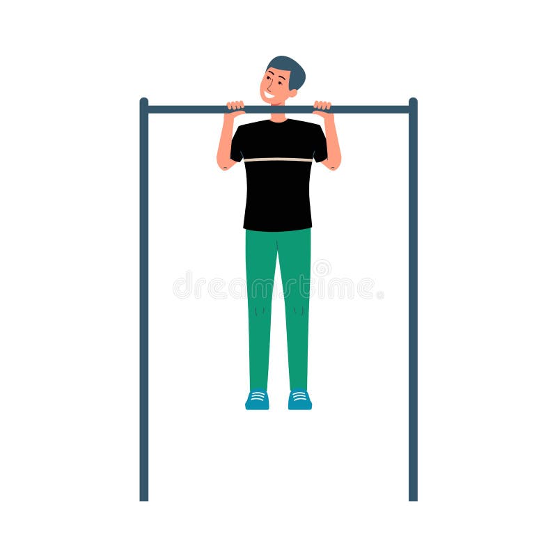 Pull Up Exercise Stock Illustrations – 718 Pull Up Exercise Stock ...