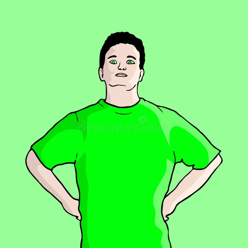 Cartoon man draw stock vector. Illustration of funny - 65568930