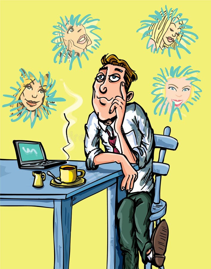 Dreaming Cartoon Person